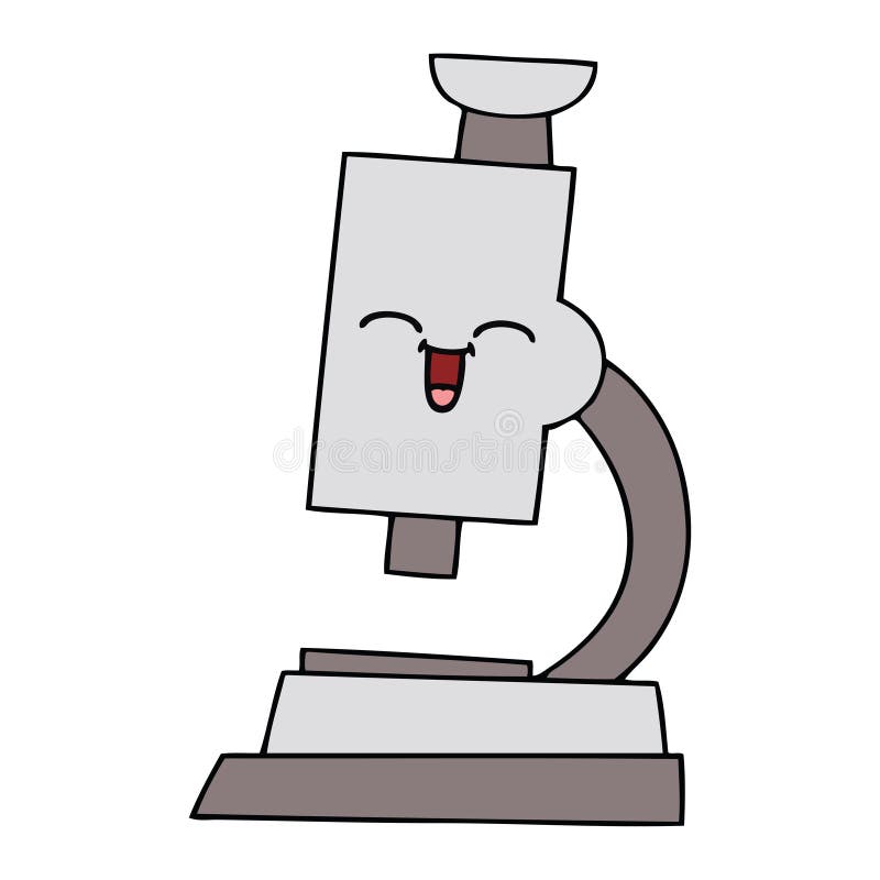 Cute cartoon microscope stock vector. Illustration of artwork - 147720153