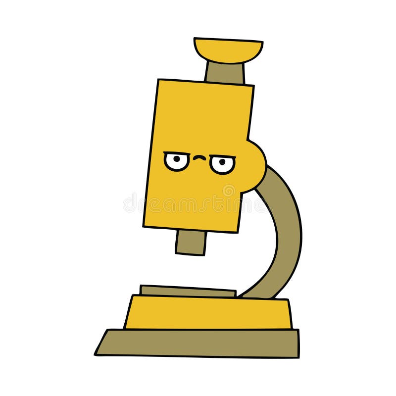 Cute Cartoon of a Microscope Stock Vector - Illustration of drawing ...