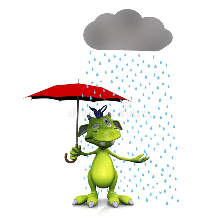 Cute Cartoon Monster Rain Stock Illustrations – 354 Cute Cartoon ...