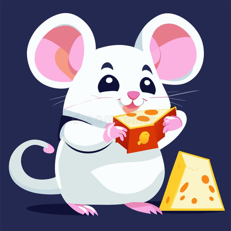 Mouse Cheese Cute Cartoon Vector Illustration Stock Photos - Free ...