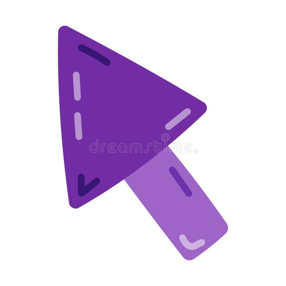 Cute Cartoon Mouse Cursor in Hand Drawn Style. Arrow Pointer for Point ...