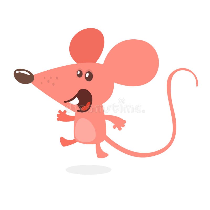 Cute Cartoon Mouse Dancing. Vector Illustration Isolated. Stock Vector ...
