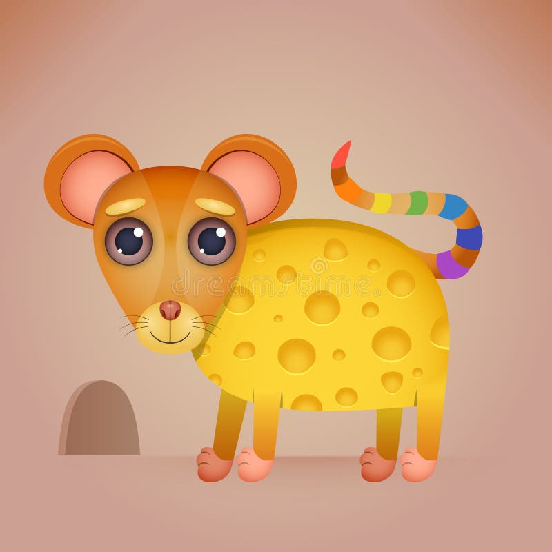 Cute Cartoon Mouse stock illustration. Illustration of mouse - 81390866