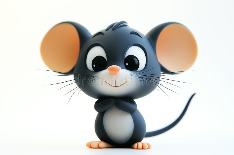 Cartoon Mouse Isolated White Background Stock Illustrations – 15,746 ...