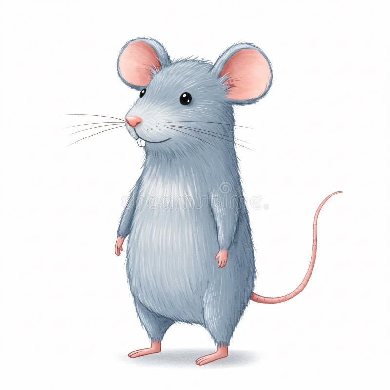 Cute Cartoon Mouse Standing Upright - Generated Using Ai Stock ...
