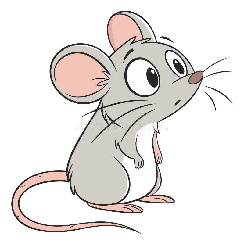 Cute Cartoon Mouse Vector Illustration for Kids Books and Educational ...
