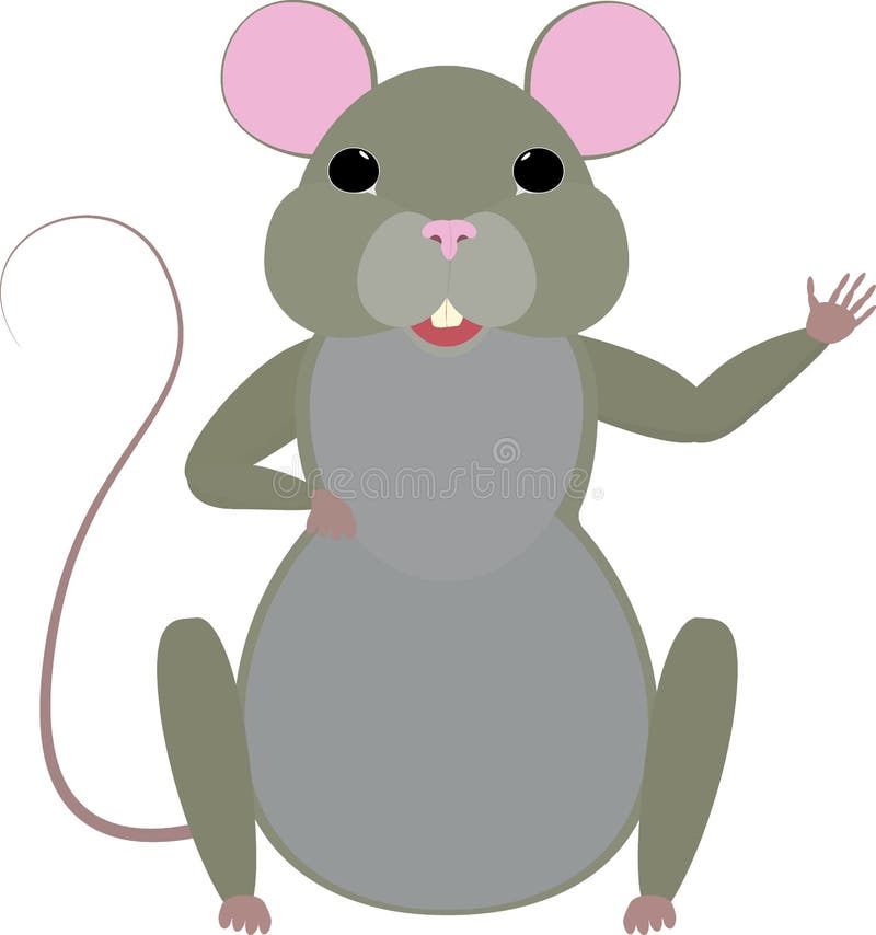 Cartoon Rat or Mouse with Inhalation Anesthesia Stock Vector ...