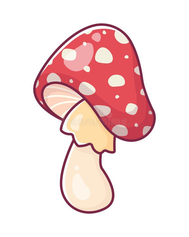 Cute Cartoon Mushroom. Hand Drawing Stock Vector - Illustration of ...
