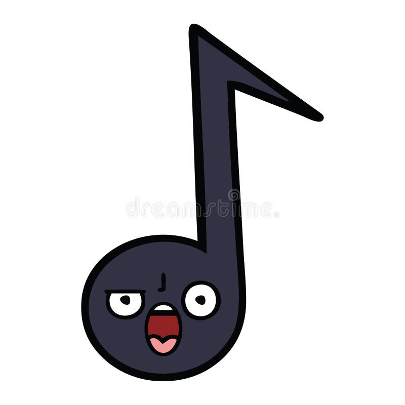 Cute cartoon musical note stock vector. Illustration of note - 147615271