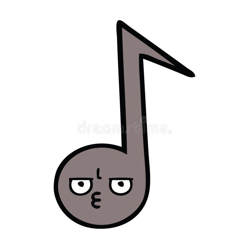 Cute cartoon musical note stock vector. Illustration of quirky - 147617638