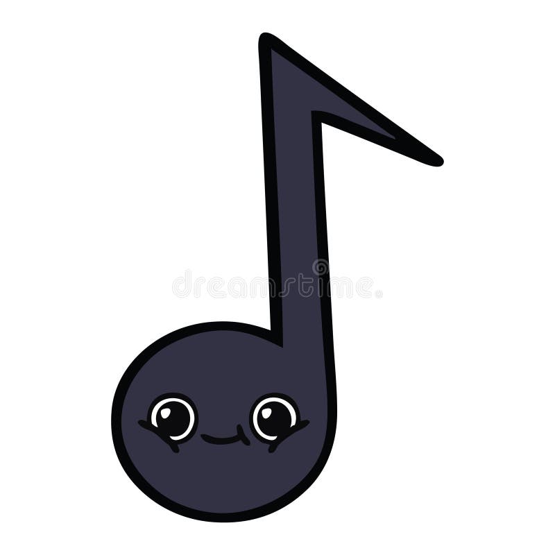 Cute cartoon musical note stock vector. Illustration of music - 147689794