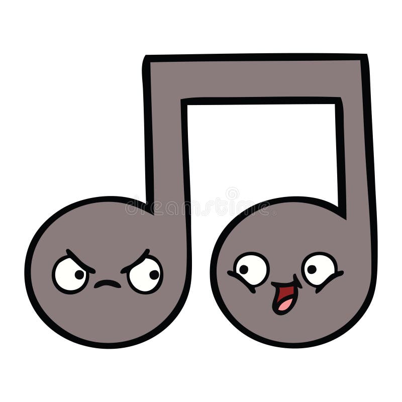 Cute cartoon musical note stock vector. Illustration of cute - 149278694