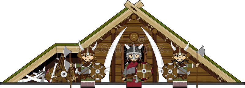 Cute Cartoon Norse Viking stock vector. Illustration of historical ...