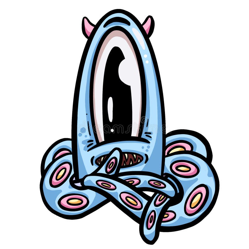 Cute Cartoon Octopus with Big Eyes for Logo or Mascot Design in Vector ...