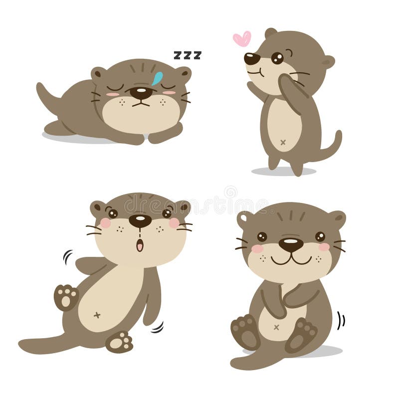 Otters Cartoon Stock Illustrations – 422 Otters Cartoon Stock ...