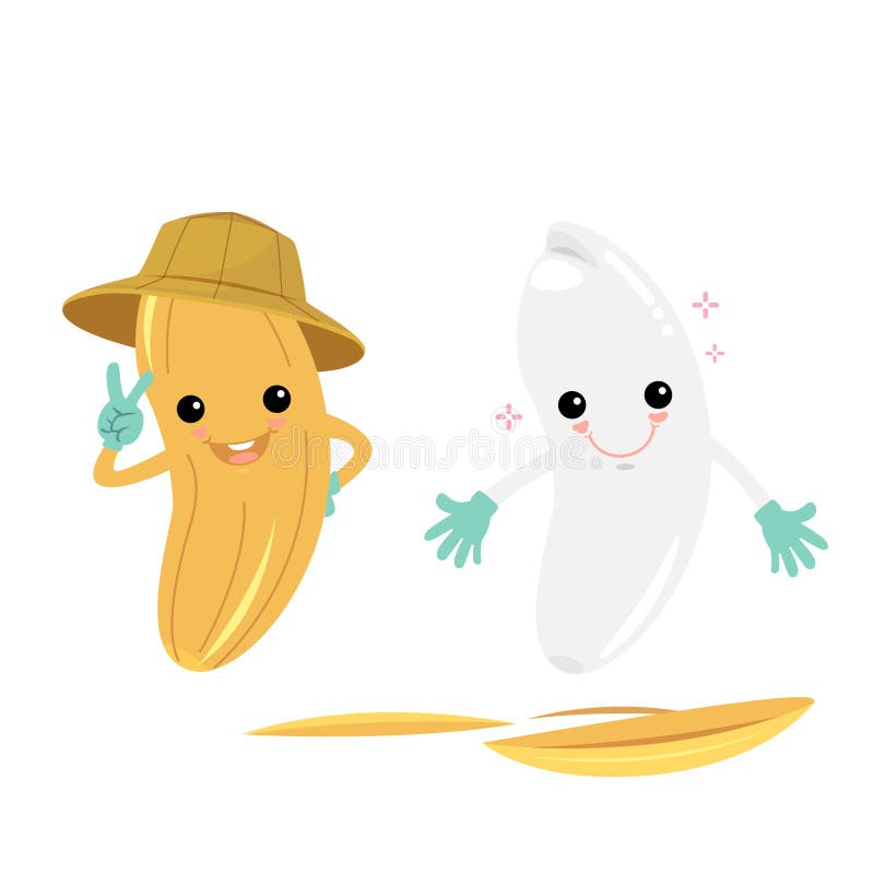 Rice cartoon character stock vector. Illustration of glove - 269811402