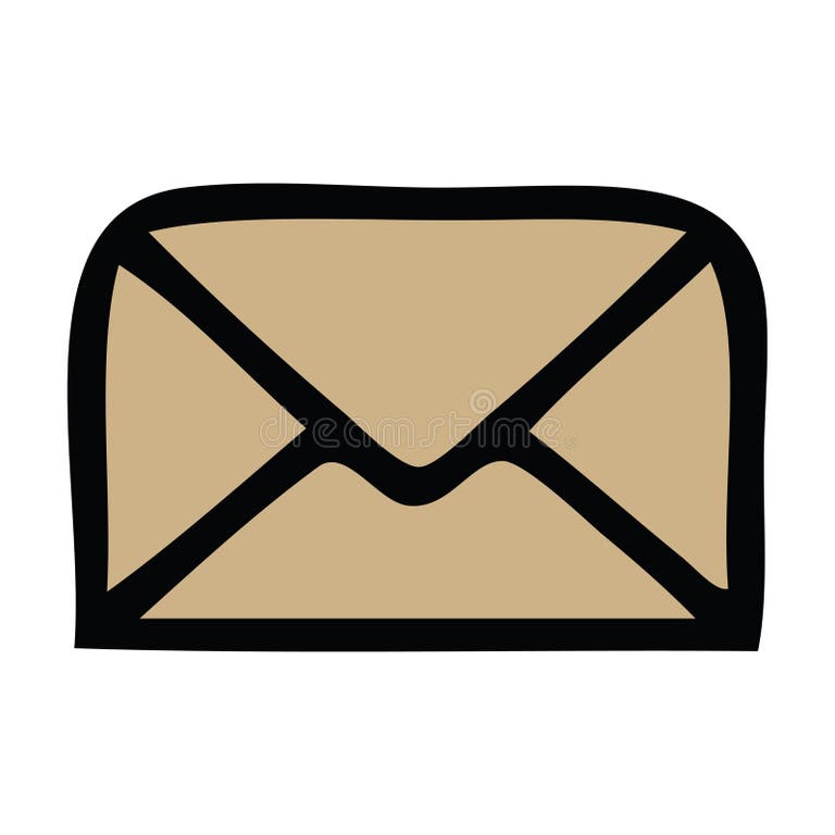 Cute Cartoon of a Paper Envelope Stock Vector - Illustration of clipart ...