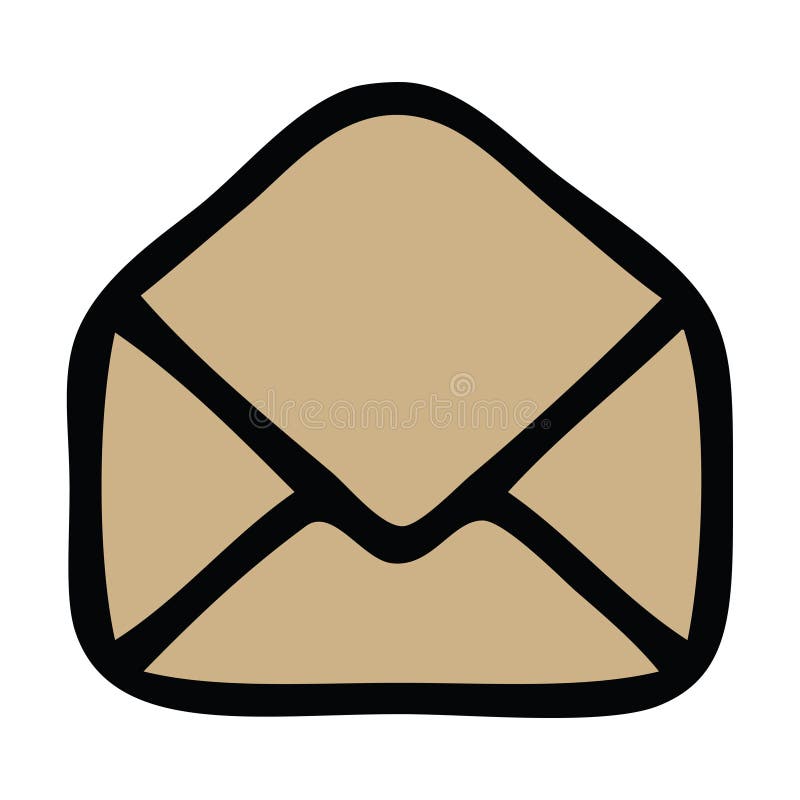 Cute Cartoon Paper Envelope Stock Vector - Illustration of retro, hand ...