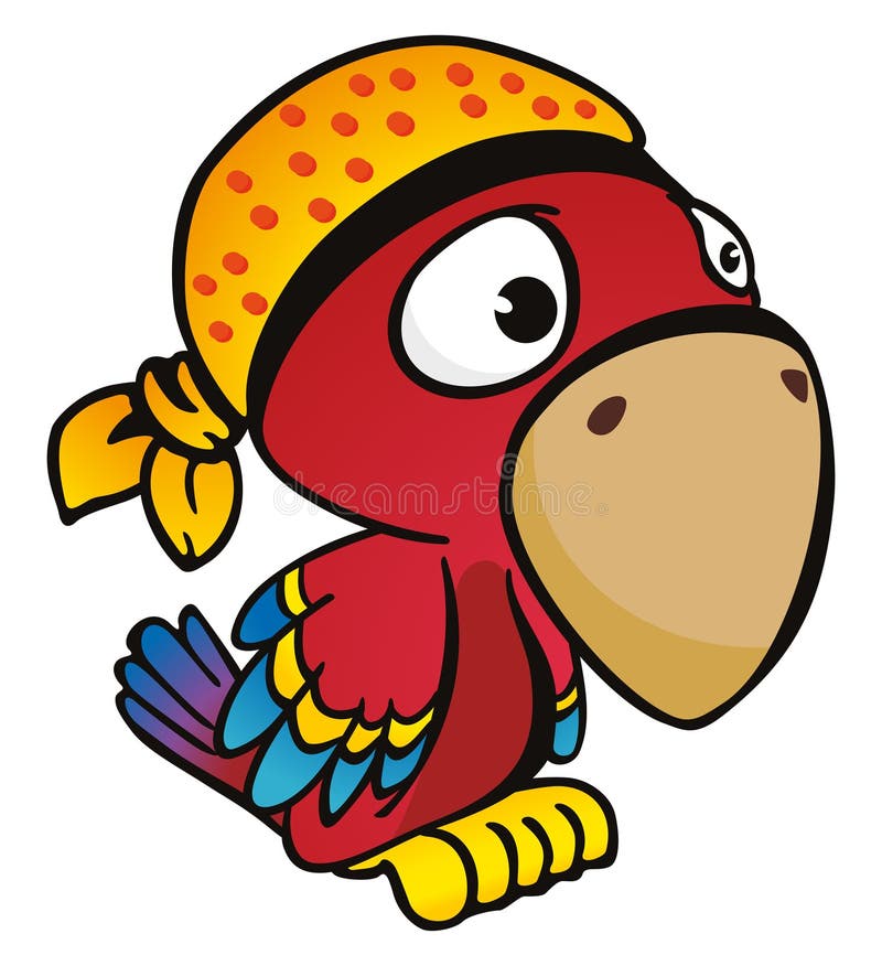 Cute cartoon parrot stock vector. Illustration of cute - 272632439