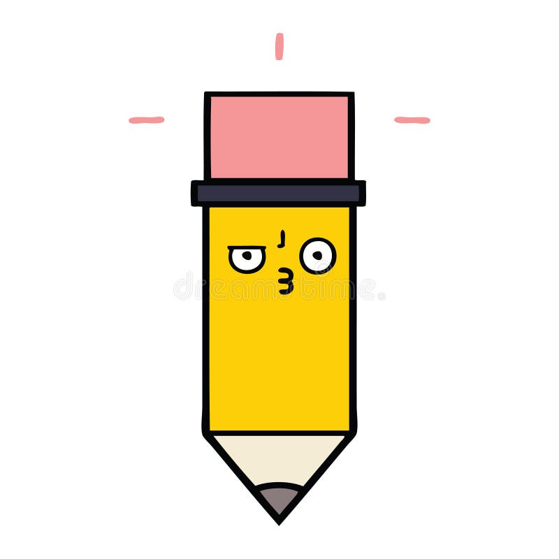 Cute cartoon pencil stock vector. Illustration of clipart - 147679952