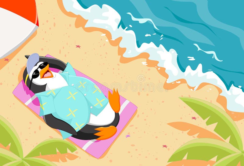 Cute Cartoon Penguin Beach Stock Illustrations – 732 Cute Cartoon ...