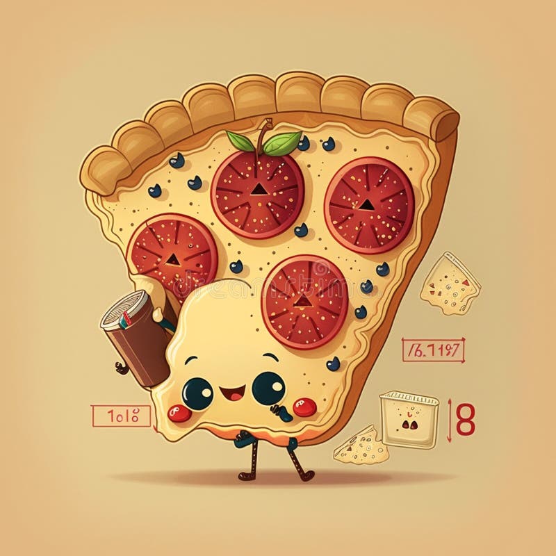 A Cute Cartoon Pi Characters Ai Generative Stock Illustration ...