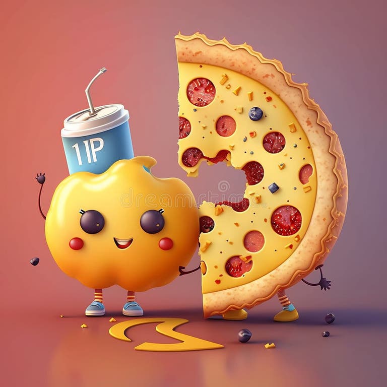 A Cute Cartoon Pi Characters Ai Generative Stock Illustration ...