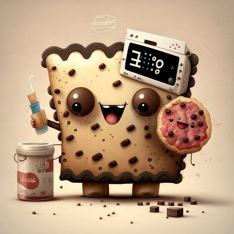 A Cute Cartoon Pi Characters Ai Generative Stock Illustration ...