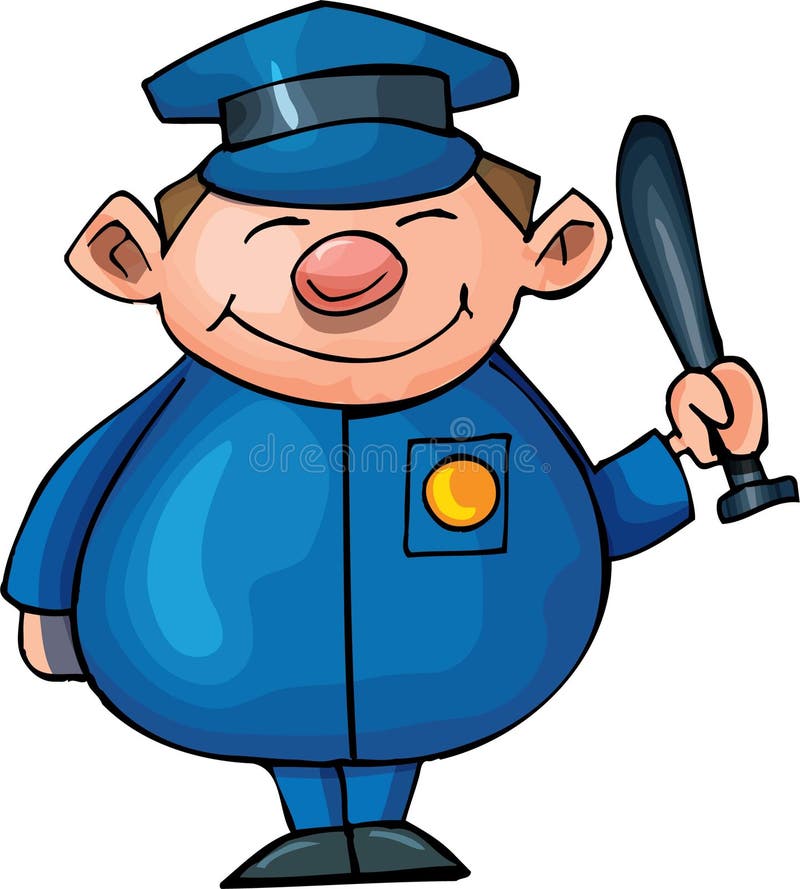 Cartoon policeman stock vector. Illustration of enforcement - 27560035