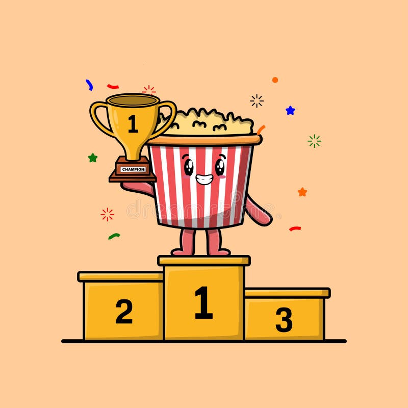 Popcorn Trophy Illustration Stock Illustrations – 387 Popcorn Trophy ...