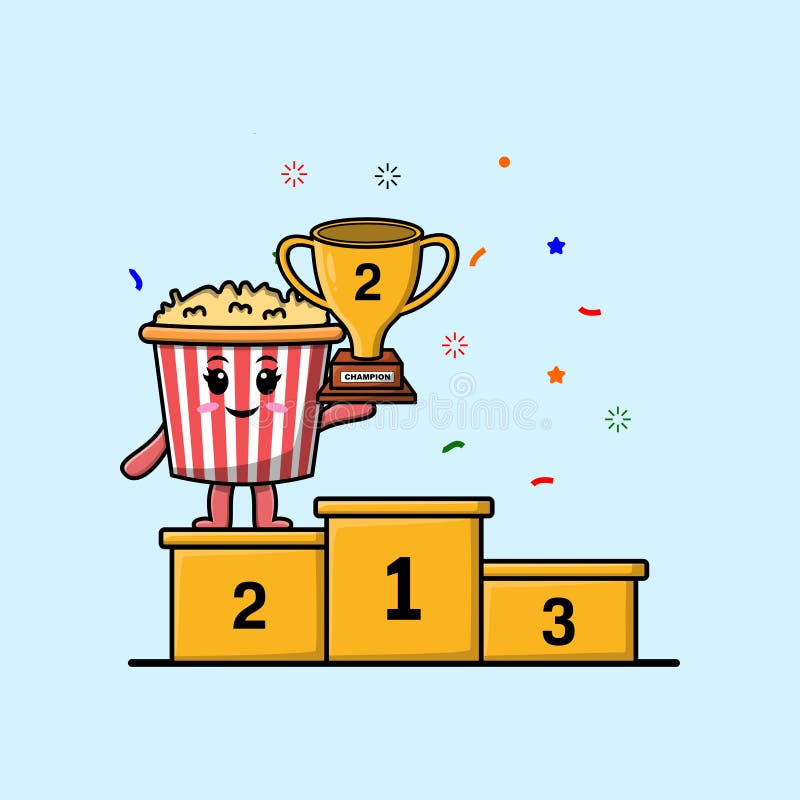 Popcorn Trophy Illustration Stock Illustrations – 387 Popcorn Trophy ...