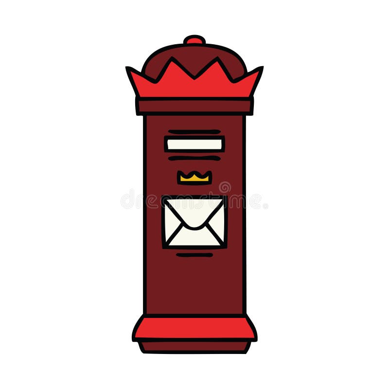 Cute cartoon post box stock vector. Illustration of cute - 147682303