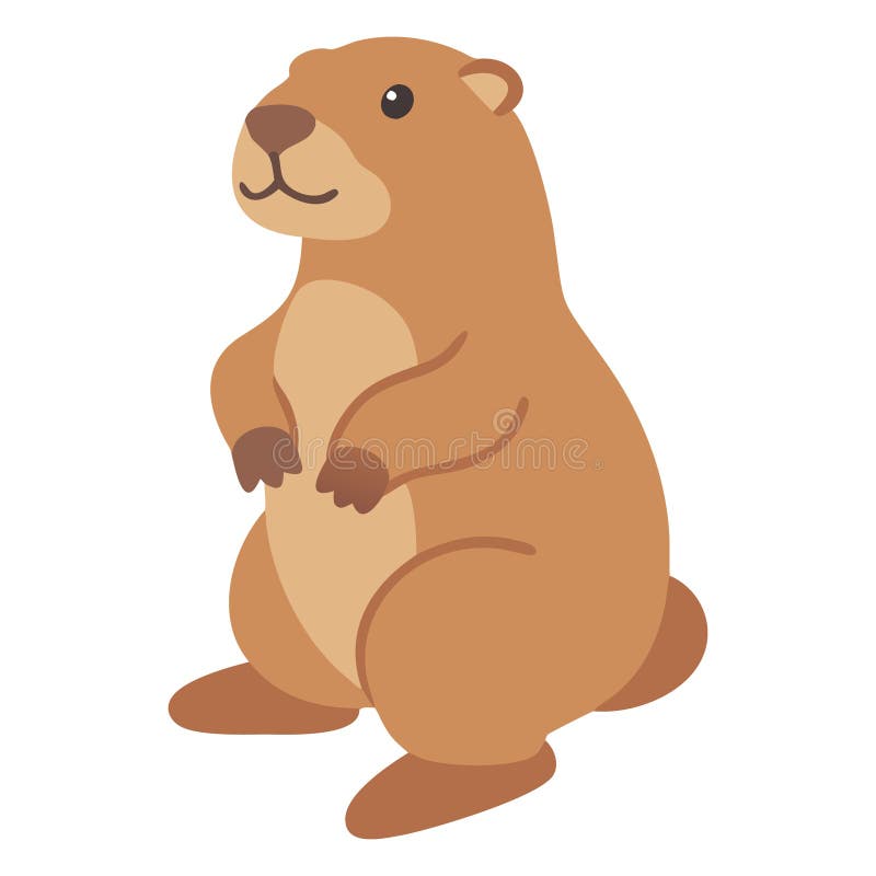 Cute Cartoon Prairie Dog Illustration Stock Vector - Illustration of ...