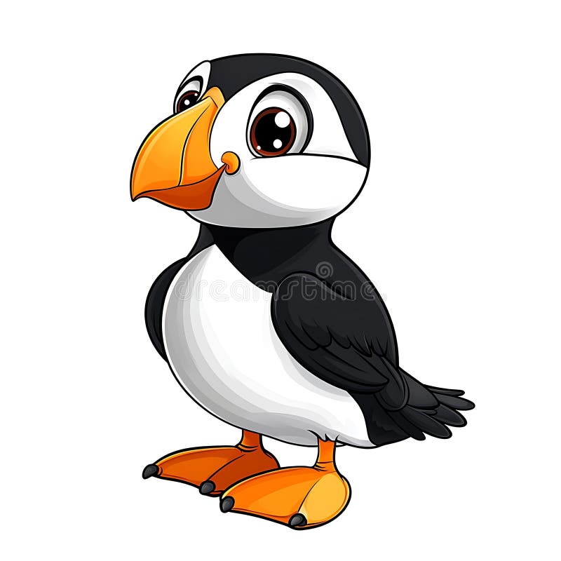 Cute Cartoon Puffin Illustration for Creative Projects Stock ...