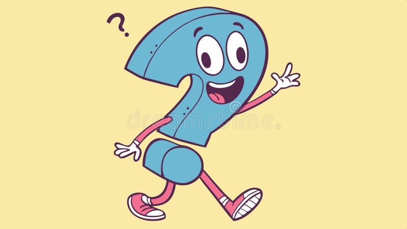 Cute Cartoon Question Mark Character Thinking Vector Design Generative ...