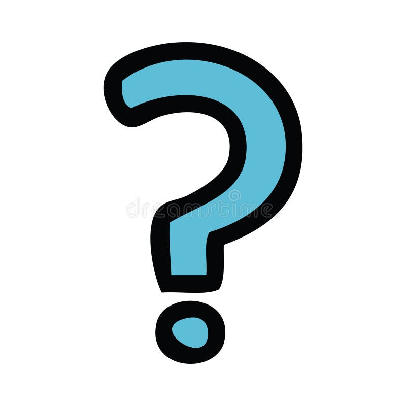 Cute cartoon question mark stock vector. Illustration of mark - 147645276