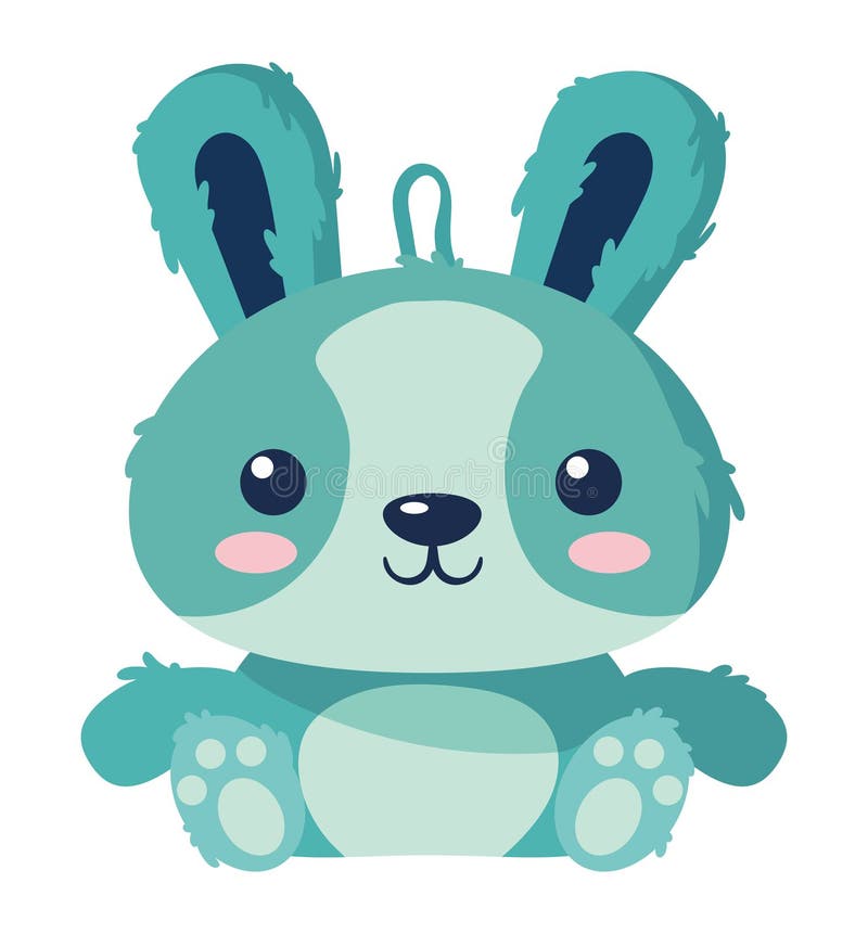 Cute Cartoon Rabbit, Small and Fluffy Toy Stock Vector - Illustration ...