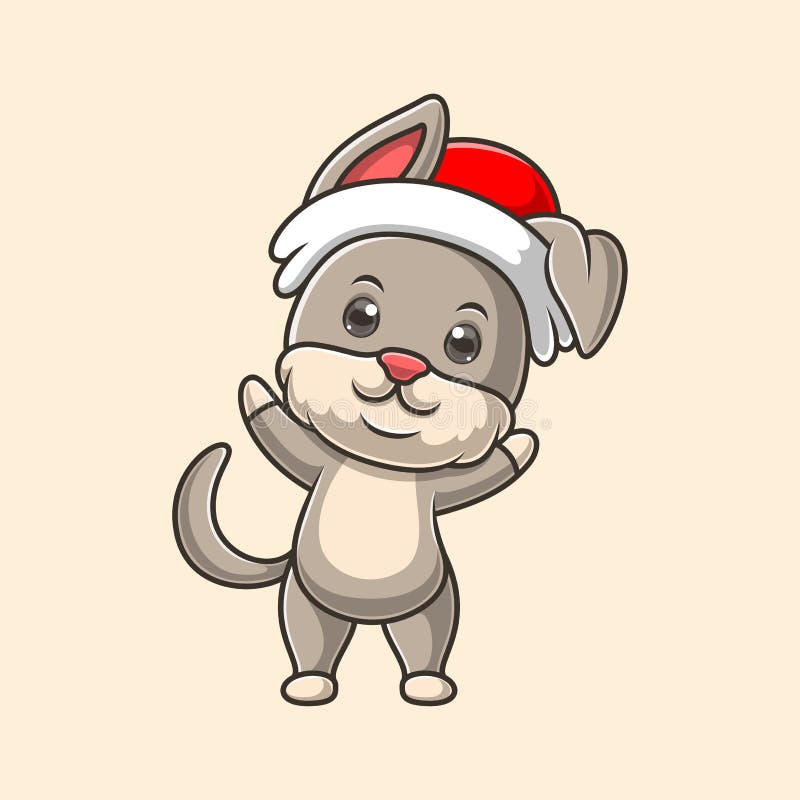 Cute Cartoon Rabbit Using Winter Hat Stock Illustration - Illustration ...