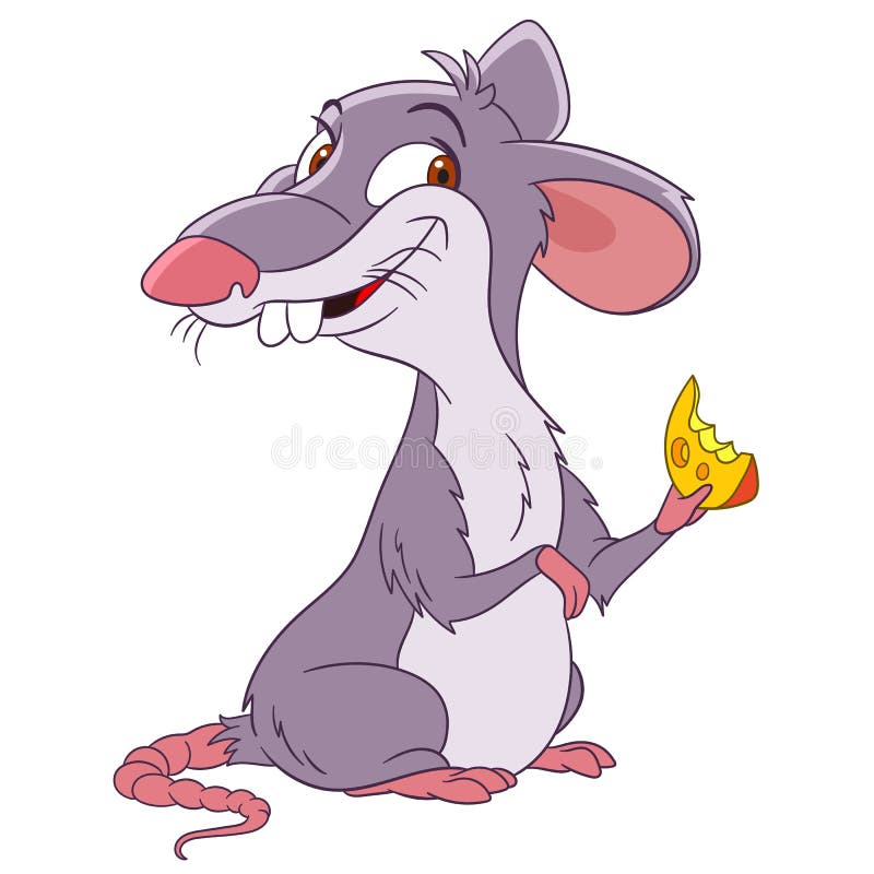 Cute cartoon rat stock vector. Illustration of color - 64985862