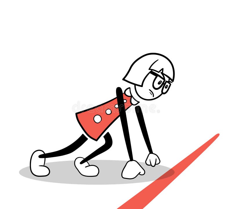 Cute cartoon ready to race stock vector. Illustration of starting ...