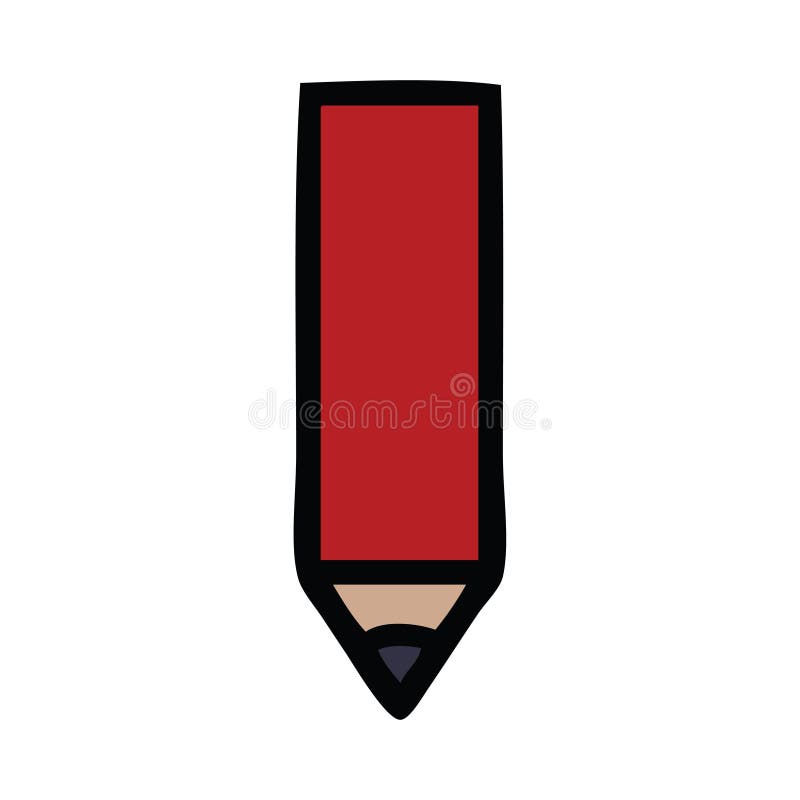 Cute cartoon red pencil stock vector. Illustration of artwork - 149250058