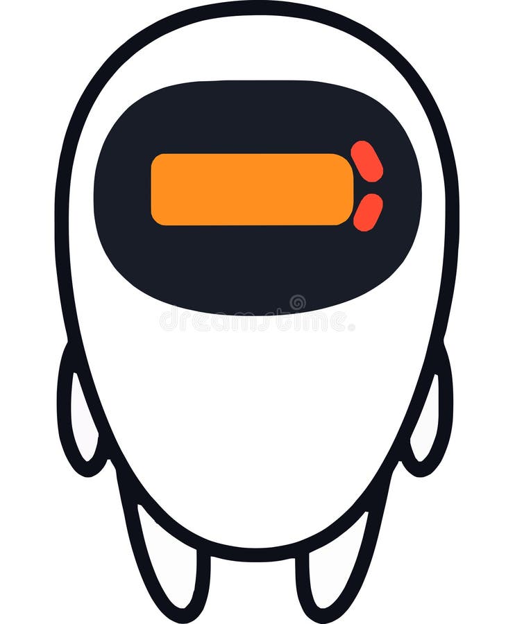 Cute Cartoon Robot Character Design with Playful Style Stock Vector ...