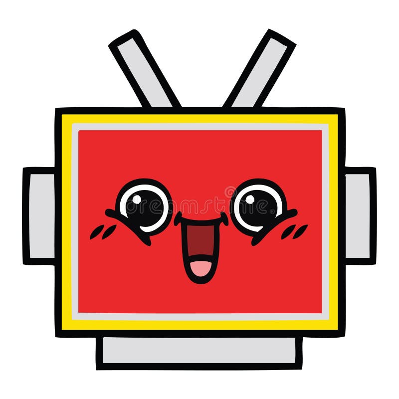 Cute Cartoon of a Robot Head Stock Vector - Illustration of clip ...