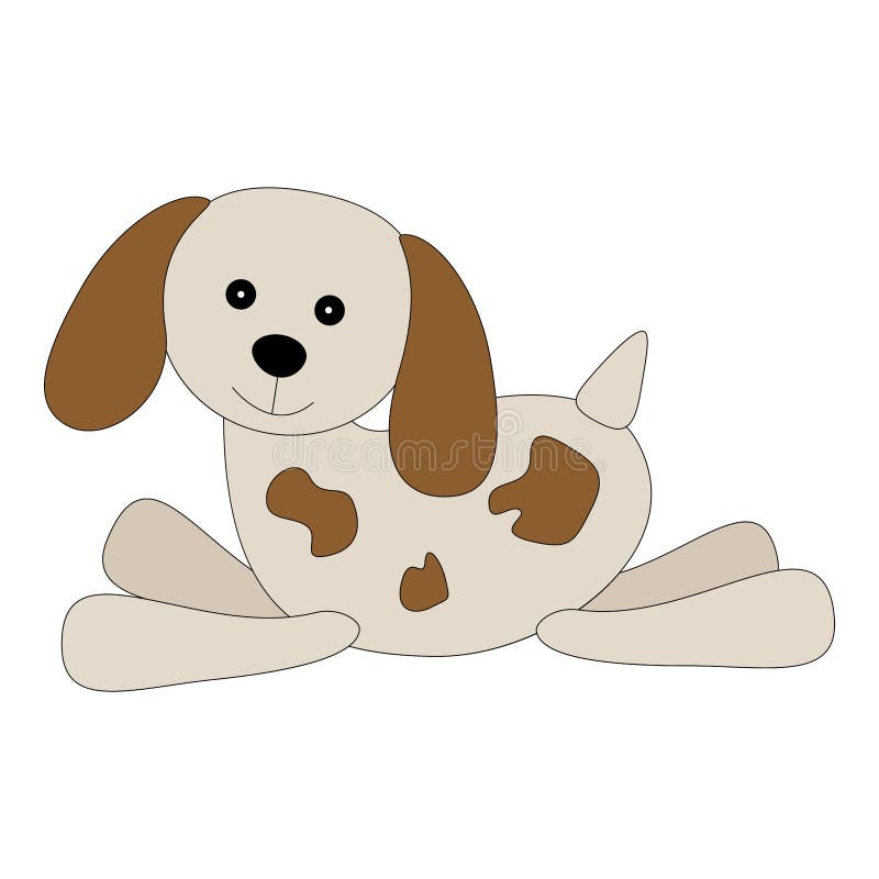 Cute cartoon running dog stock vector. Illustration of drawing - 206616323