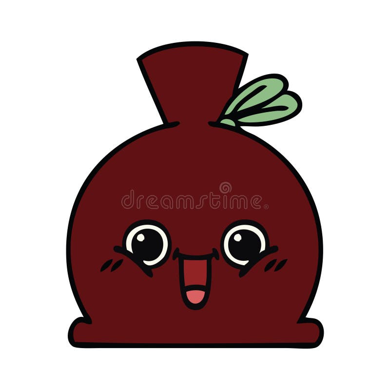 Cute cartoon of a sack stock vector. Illustration of freehand - 150405147