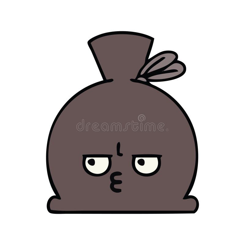 Cute cartoon sack stock vector. Illustration of sack - 147608917