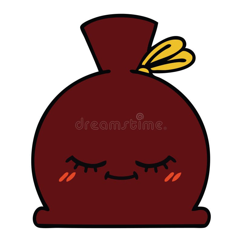 Cute cartoon sack stock vector. Illustration of clip - 147643054