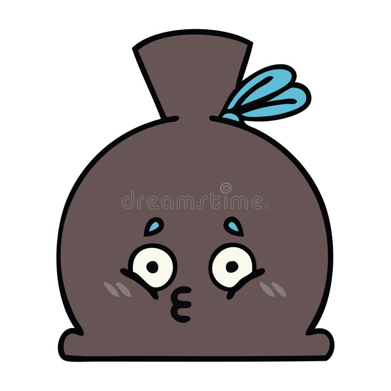 Cute cartoon sack stock vector. Illustration of drawing - 147719023
