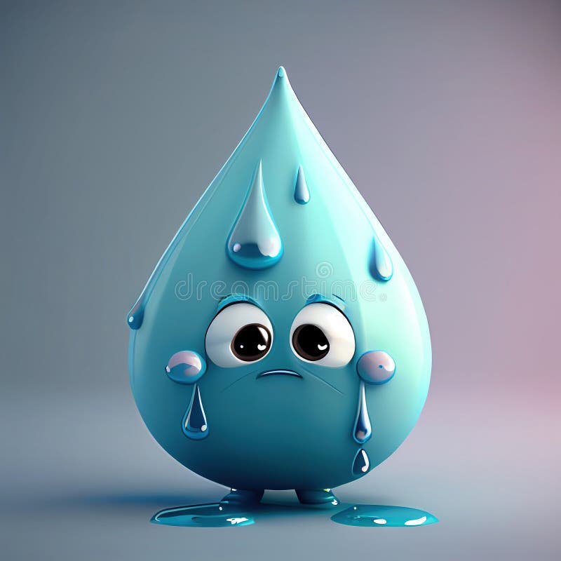 Blue Water Fountain with LED Lights at Night Generative AI Stock ...