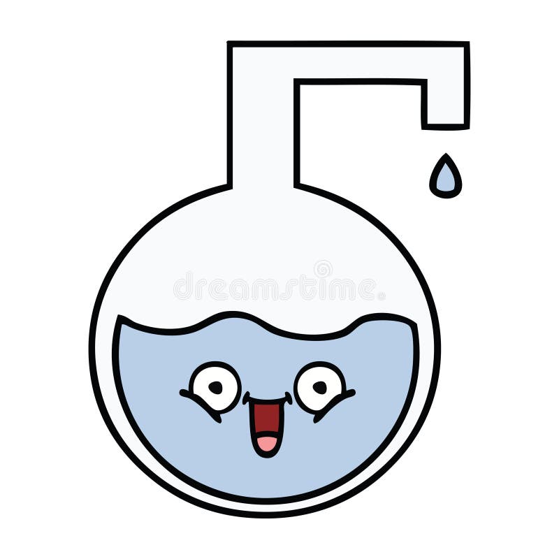 Cute Cartoon Science Bottle Stock Vector - Illustration of freehand ...